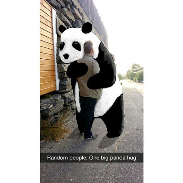 Hugging Random People